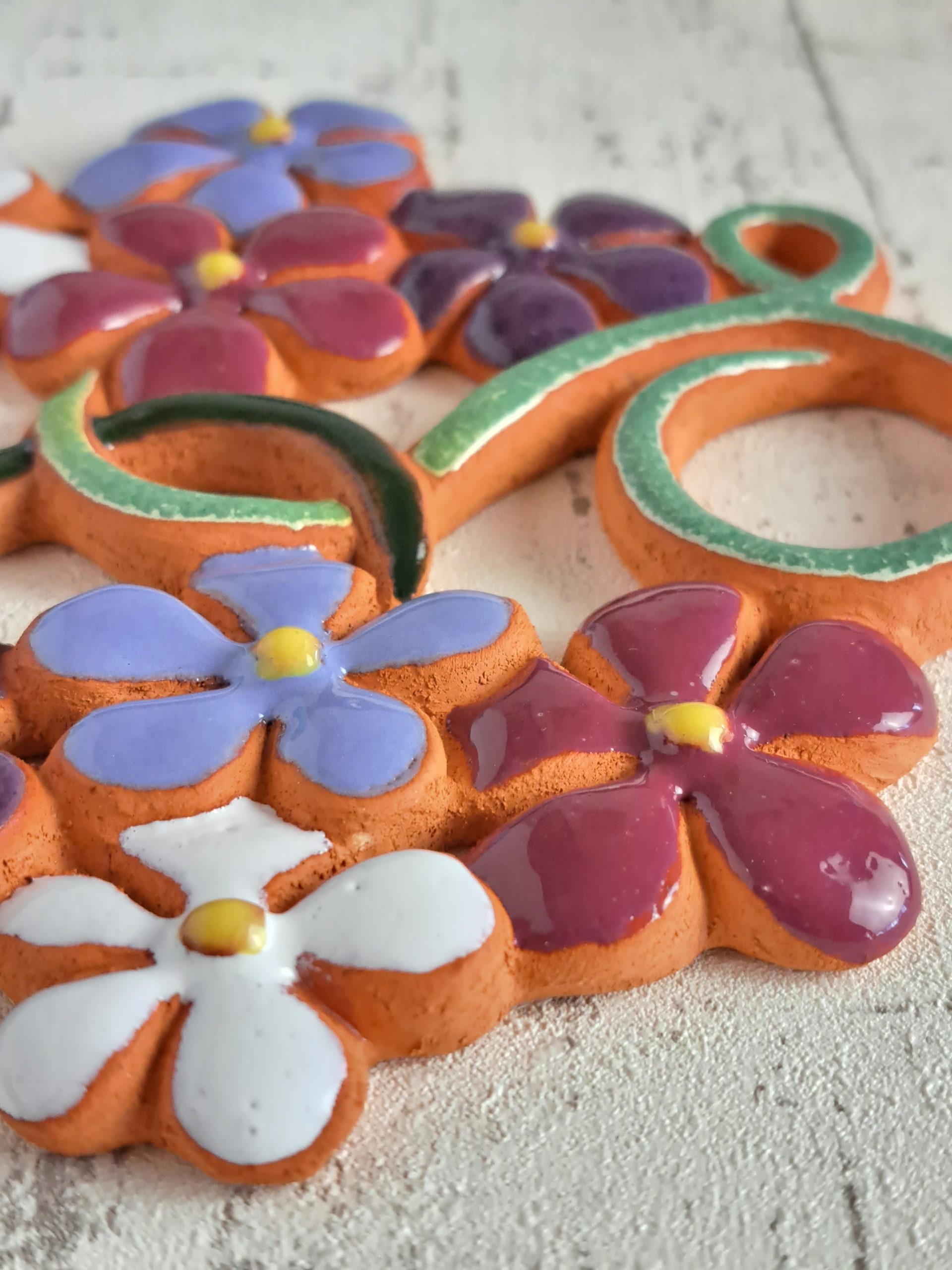 Mandala infinito floral (Cód: md28) - Tatiana Lucas Cerâmica